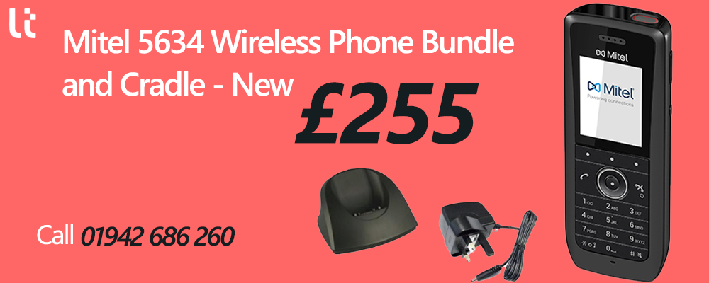 Mitel 5634 WiFi Handset Bundle Including Cradle Charger – Legacy Telecom UK